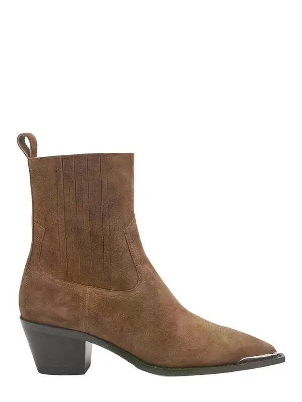 POTAMY Suede Ankle Boots - Brown