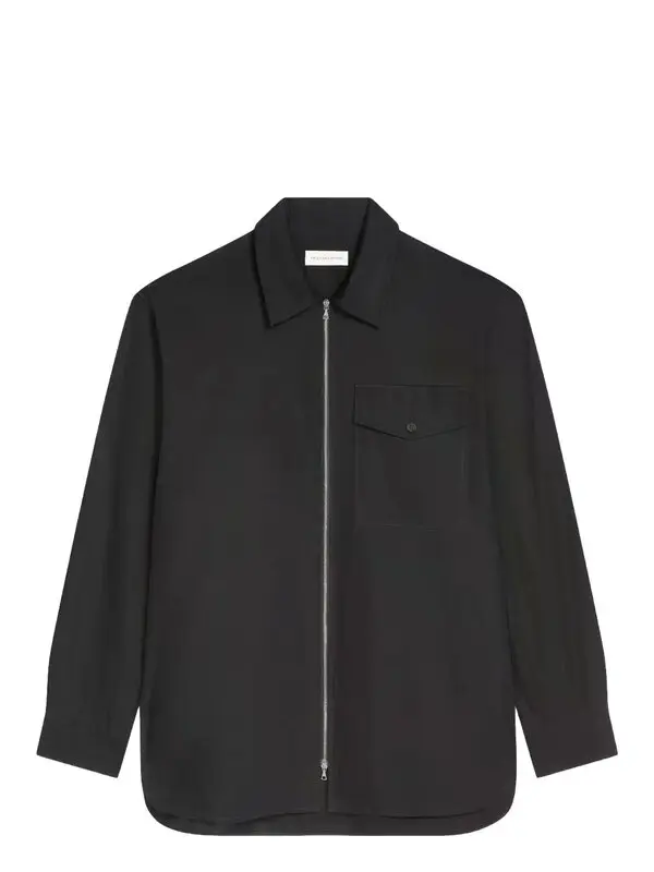 Dries Van Noten Zip-up Shirt - Black