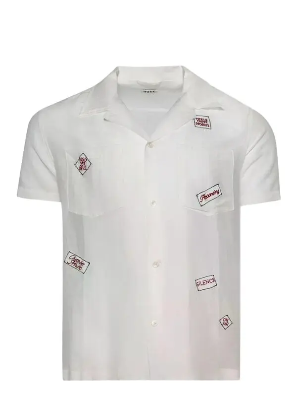 BODE Embroidered-details Short-sleeve Shirt - White