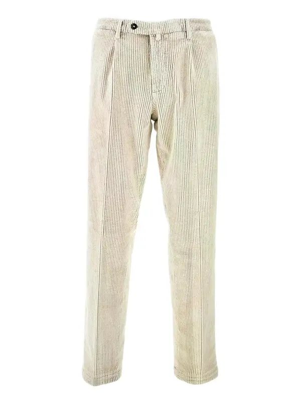 BRIGLIA 1949 Ribbed Trousers - Neutrals
