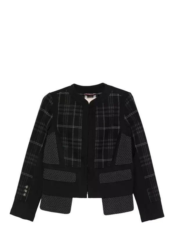 Antonio Marras Plaid Panelled Jacket - Black