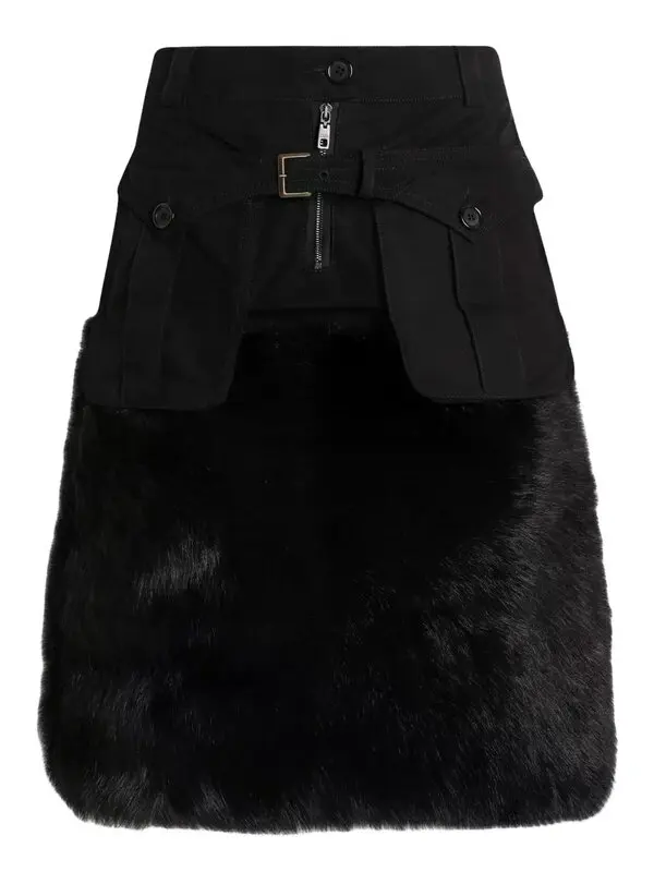 Dolce & Gabbana Panelled Skirt - N0000 Black