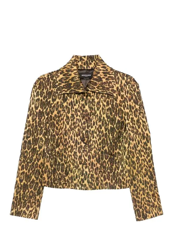 Rochas Animal-print Jacket - Brown