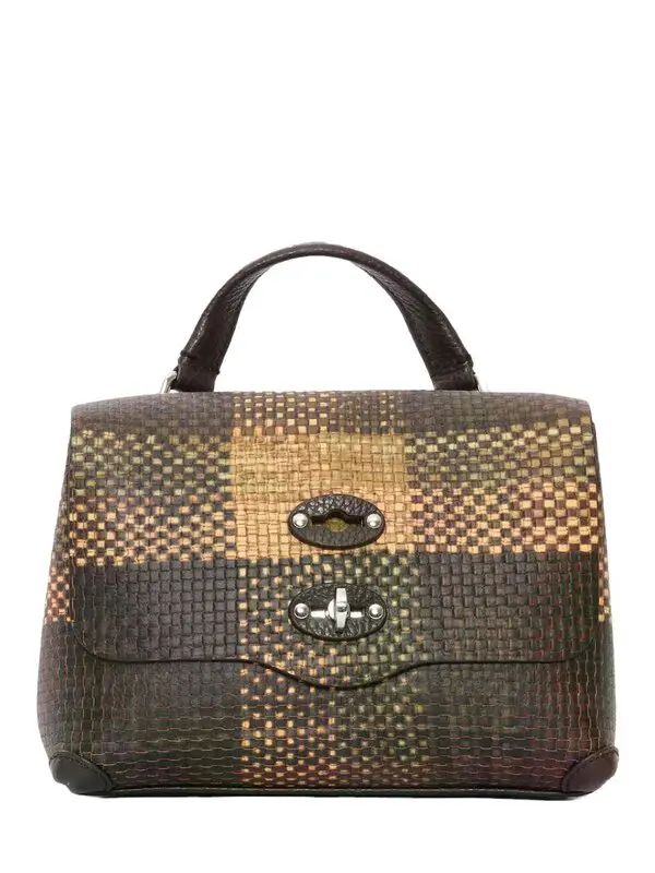 ZANELLATO Baby Postina Checked Tote Bag - Brown