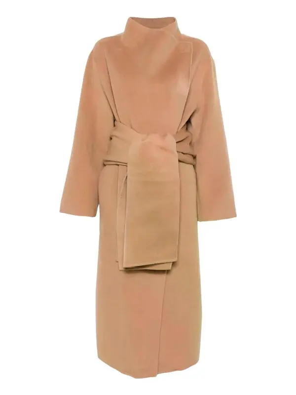 AYA MUSE Belted Felted Coat - Neutrals