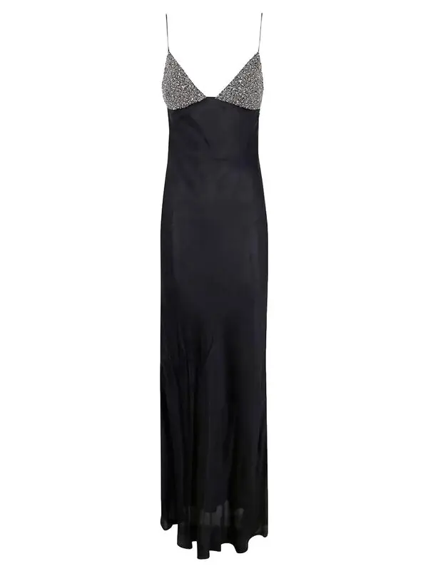 TWINSET Embellished Sleeveless Dress - Black