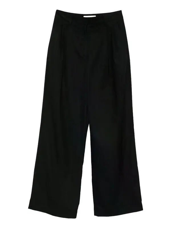 DUNST Pleated Trousers - Black