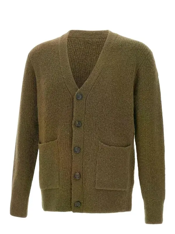 PAOLO PECORA Patch-pocket Buttoned Cardigan - Green