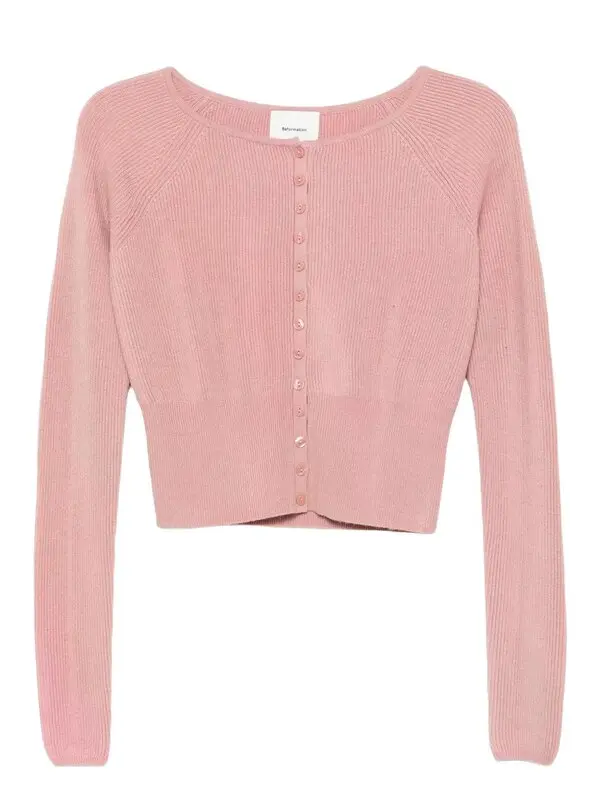 REFORMATION Meadow Cardigan - Pink