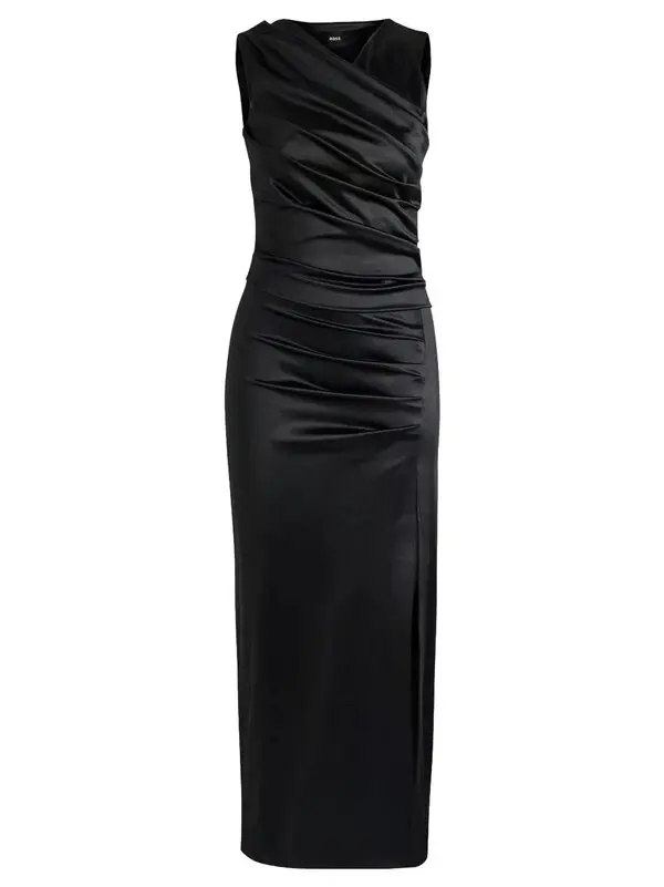 BOSS Draped Maxi Dress - Black