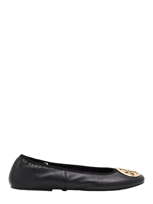 Tory Burch Reva Travel Ballet Flats - Perfect Black Gold