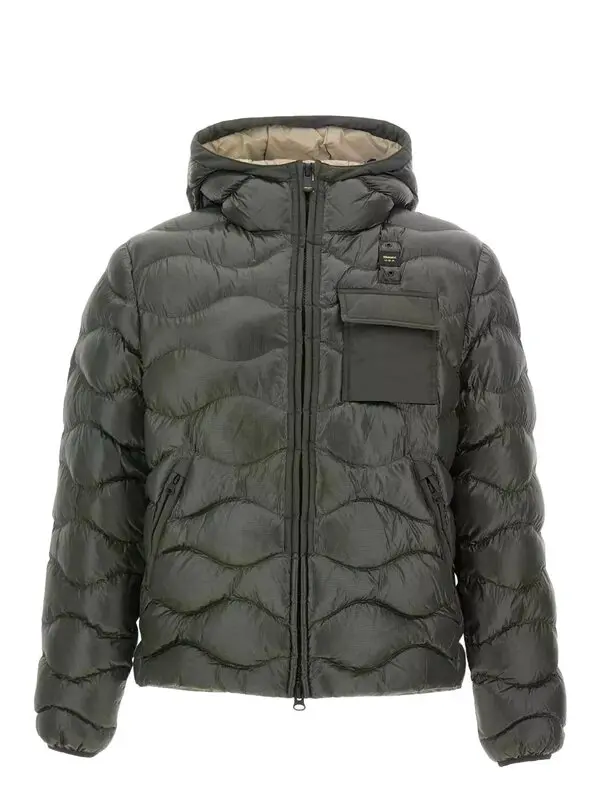 BLAUER. Long-sleeves Hooded Jacket - Green