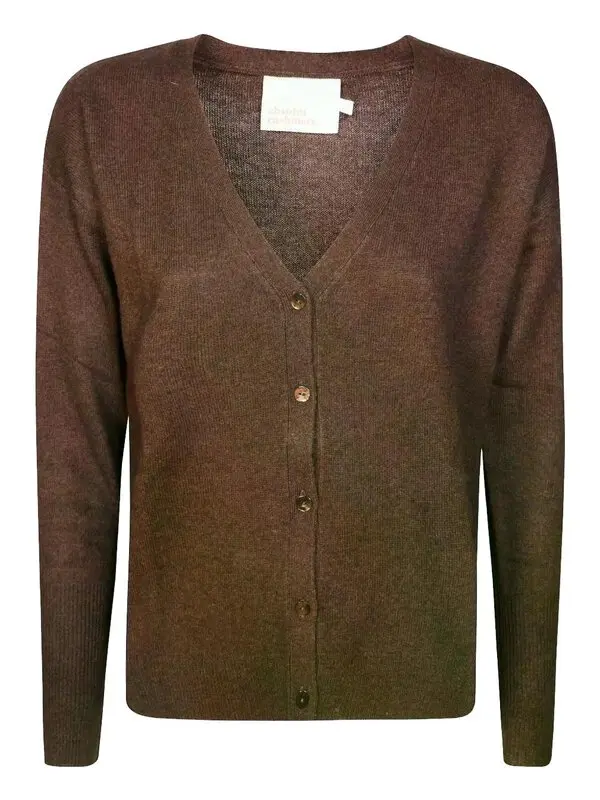 ABSOLUT CASHMERE Giuseppa V-neck Cardigan - Brown