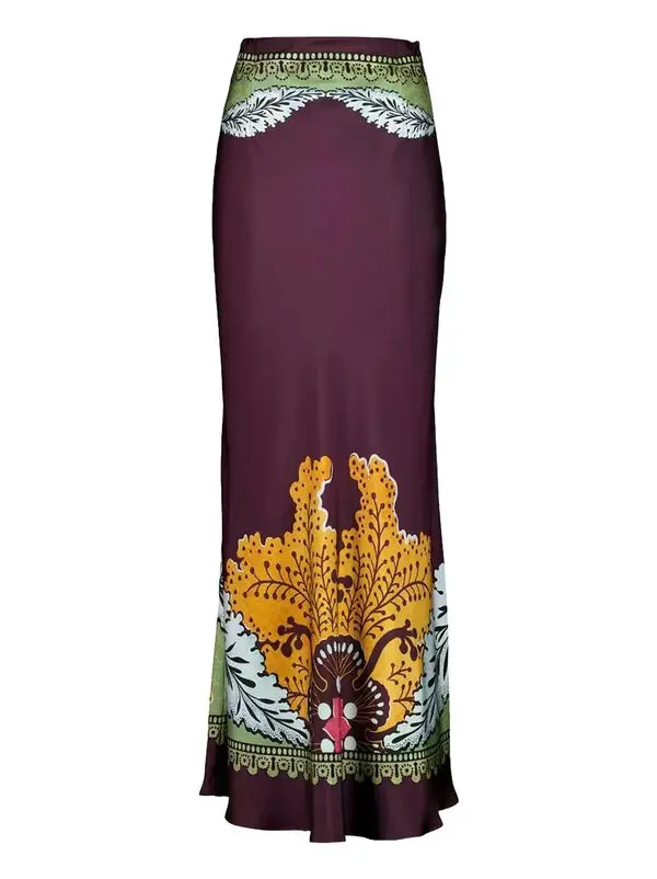 La DoubleJ Placée-print Maxi Skirt - Purple