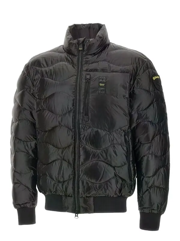 BLAUER. Quilted Bomber Jacket - Black