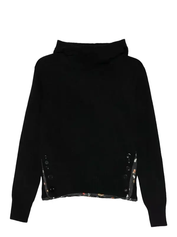 UNDERCOVERISM Floral-trim Jumper - Black