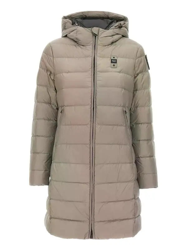 BLAUER. Agnes Hooded Quilted Coat - Neutrals