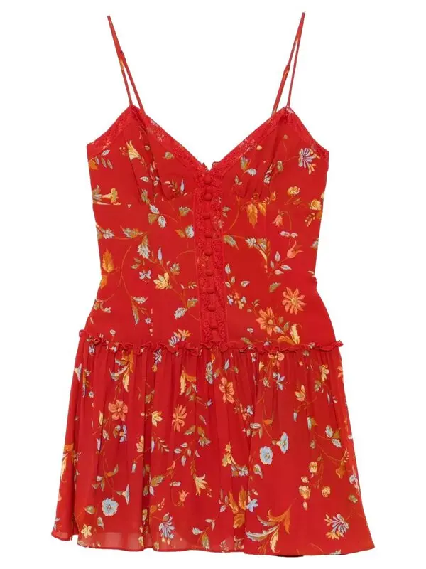 REFORMATION Citrus Mini Dress - Red
