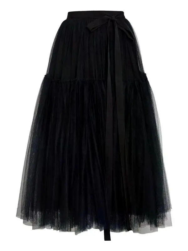 Erdem Full Skirt With Bow - Black