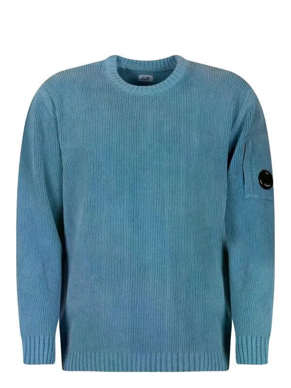C.P. COMPANY Crewneck Long Sleeve Sweater - Blue