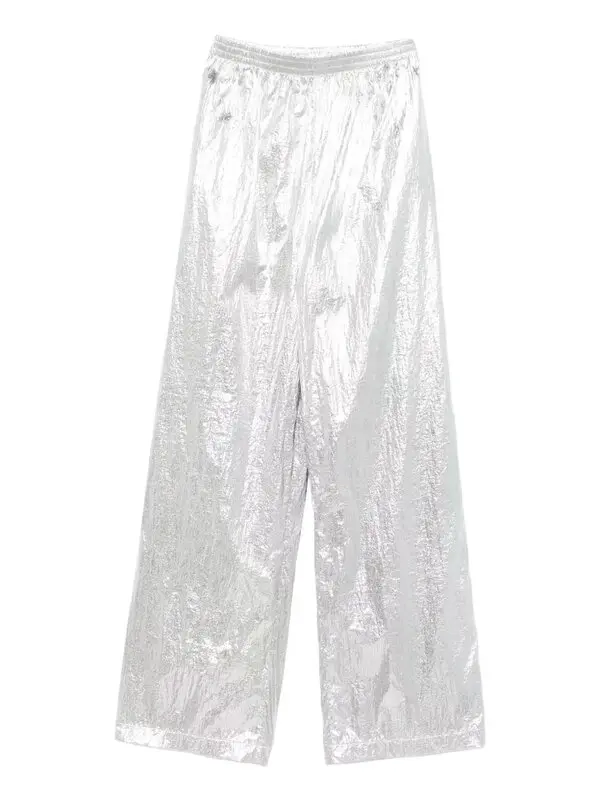 MEDEEA Metallic-effect Trousers - Silver