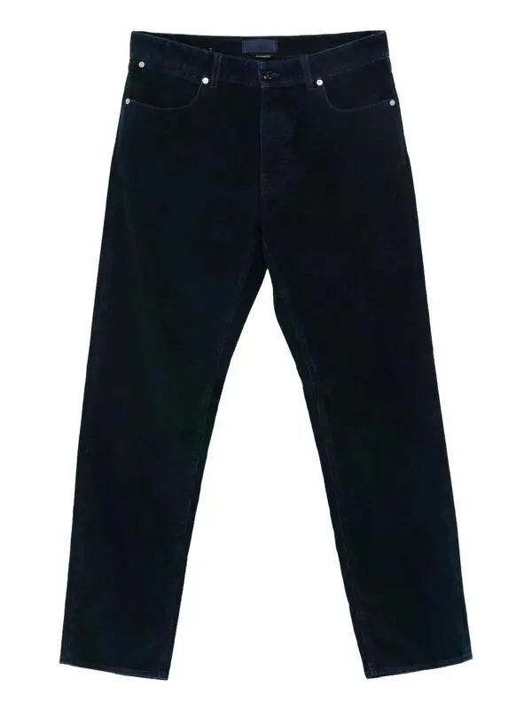 Stone Island Corduroy Straight-leg Trousers - Blue