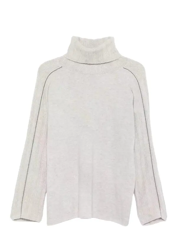 LE TRICOT PERUGIA Turtleneck Sweater - Grey