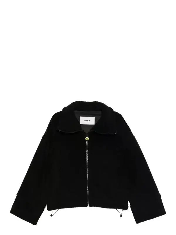 BARROW Logo-detail High-neck Jacket - Black