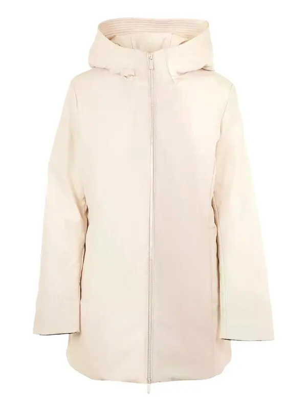 Woolrich Zip-fastening Hooded Coat - Neutrals