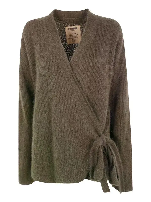 UMA WANG Tie-detailed Cardigan - Green