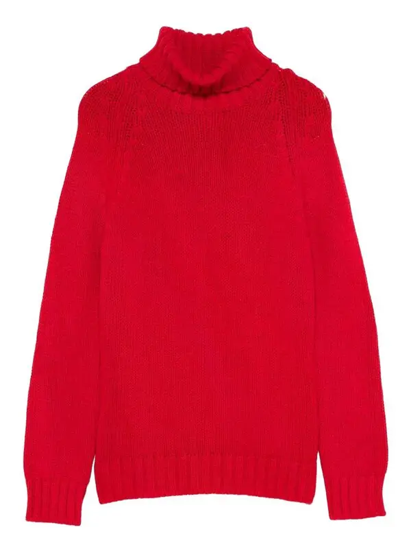 BASE Roll-neck Jumper - Red