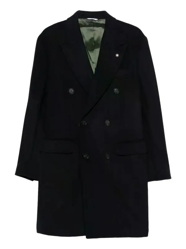 MANUEL RITZ Double-breasted Coat - Black