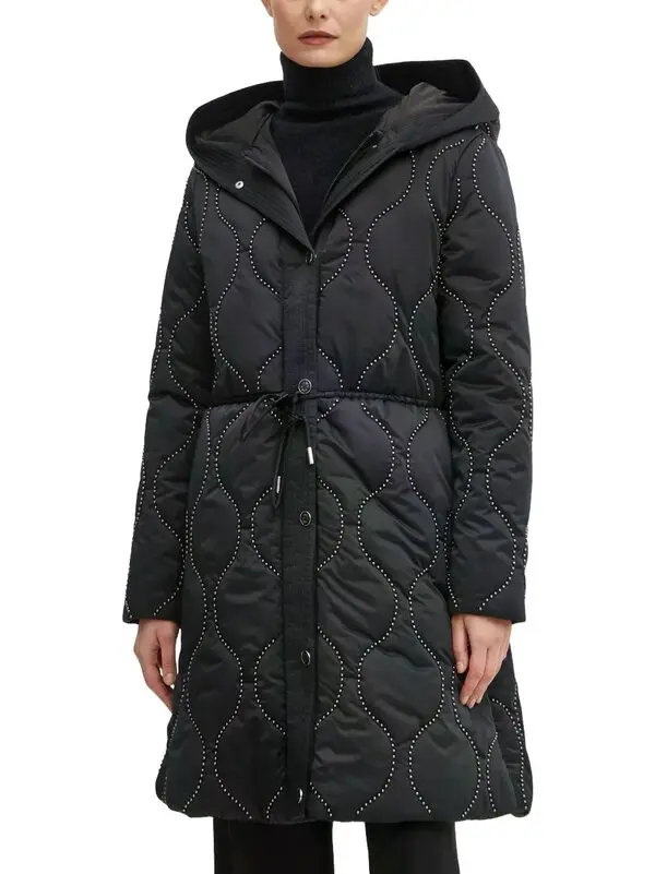 Guess Quilted Studded Jacket - Black