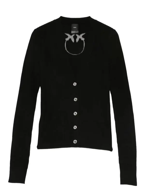 Pinko V-neck Cardigan - Black