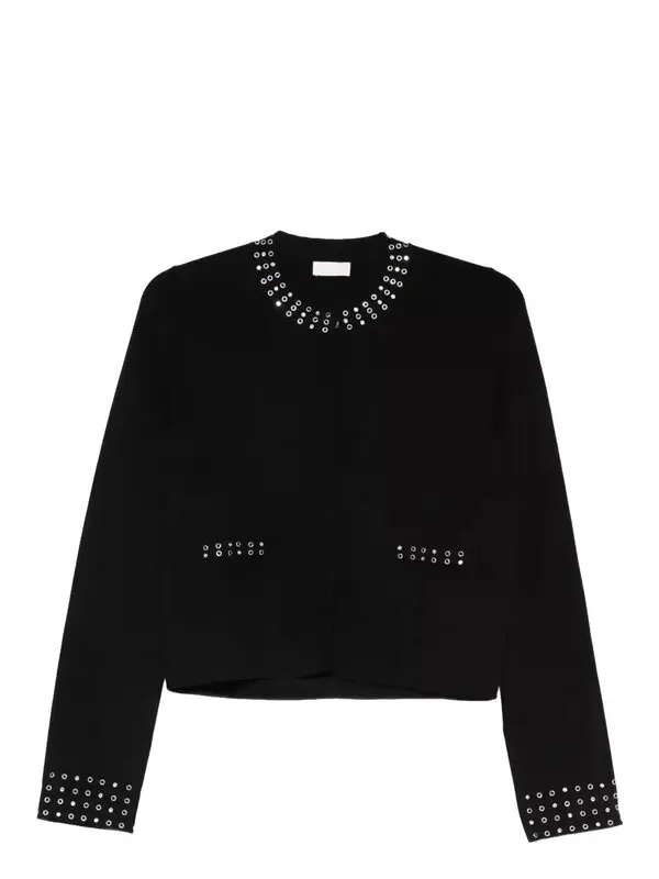 Liu Jo Eyelet-embellished Cardigan - Black