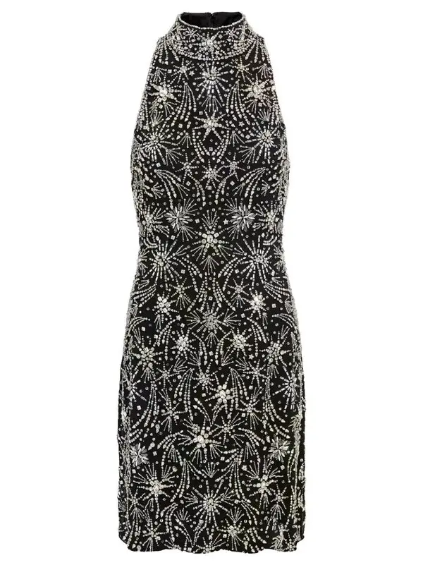 Jenny Packham Starry Night Embellished Mini Dress - Black