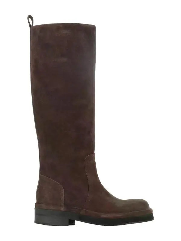 DEL CARLO Suede Knee High Boots - Brown