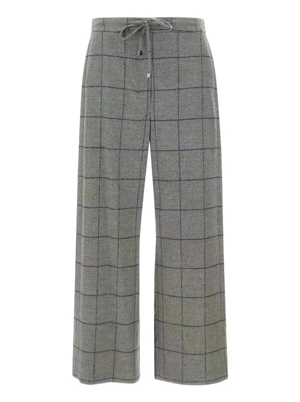 Max Mara Sfinge Checked Trousers - Grey