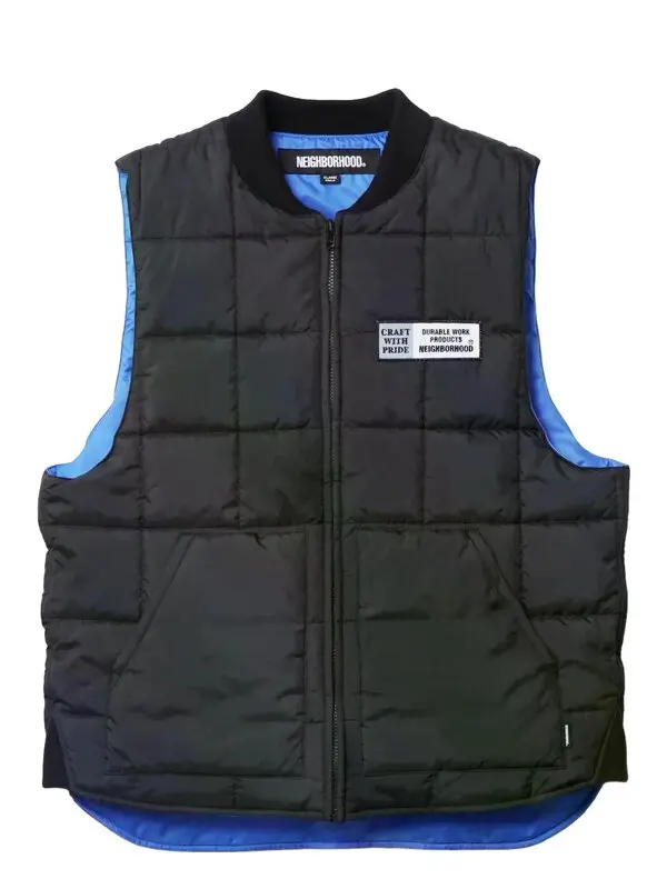 NEIGHBORHOOD Quilted Zip Gilet - Black