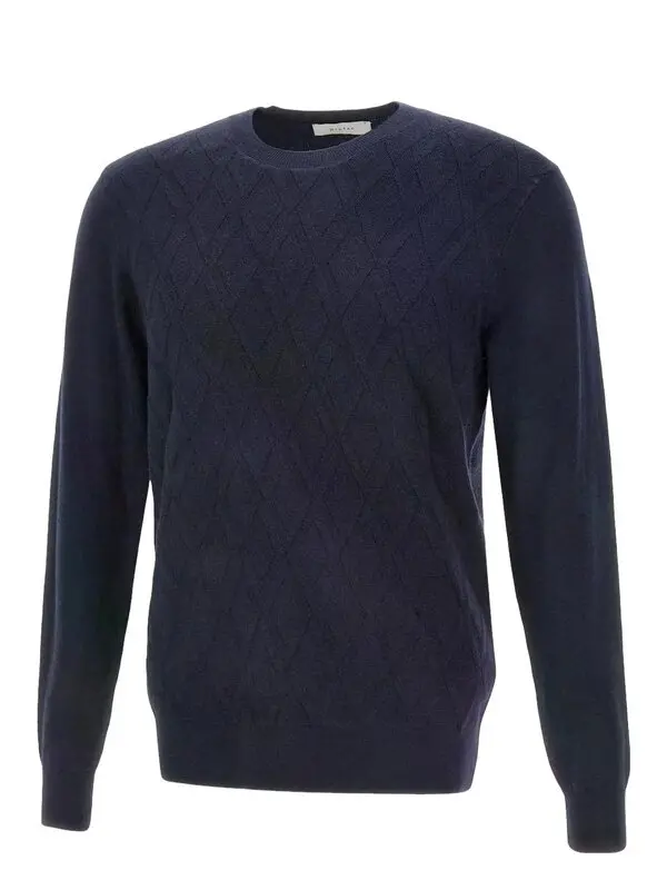 DIKTAT Diamond Pattern Sweater - Blue