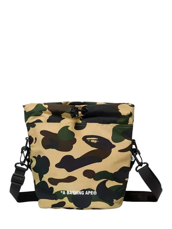 A BATHING APE Logo-embroidered Shoulder Bag - Neutrals