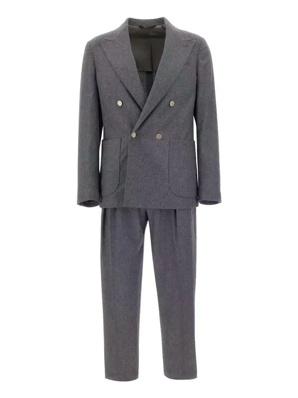 BRIGLIA 1949 Bolgheri Double-breasted Suit - Grey