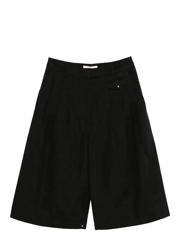 Tibi Pleated Shorts - Black