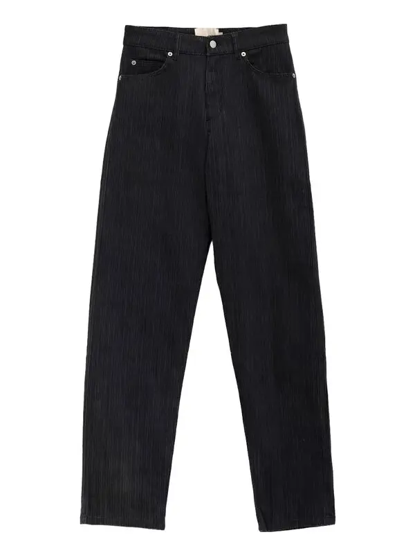 Paloma Wool Striped Button-fastening Trousers - Black