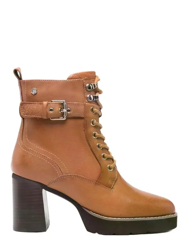 CARMELA 80mm Lace-up Boots - Brown