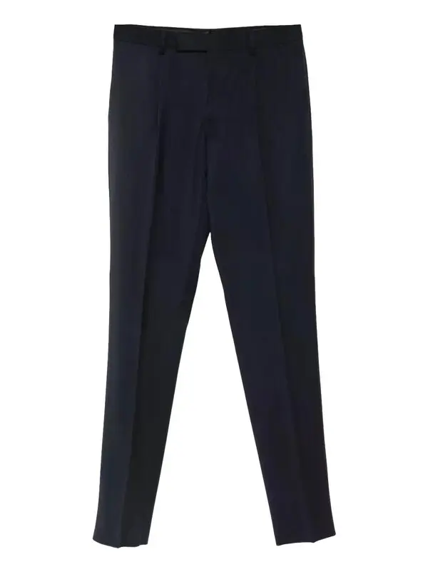 LARDINI Pleat-detail Trousers - Blue