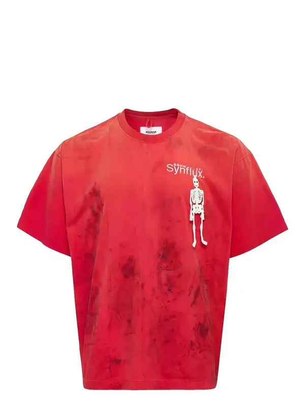 DOUBLET Wastereducing Algorithm Skeleton T-shirt - Red