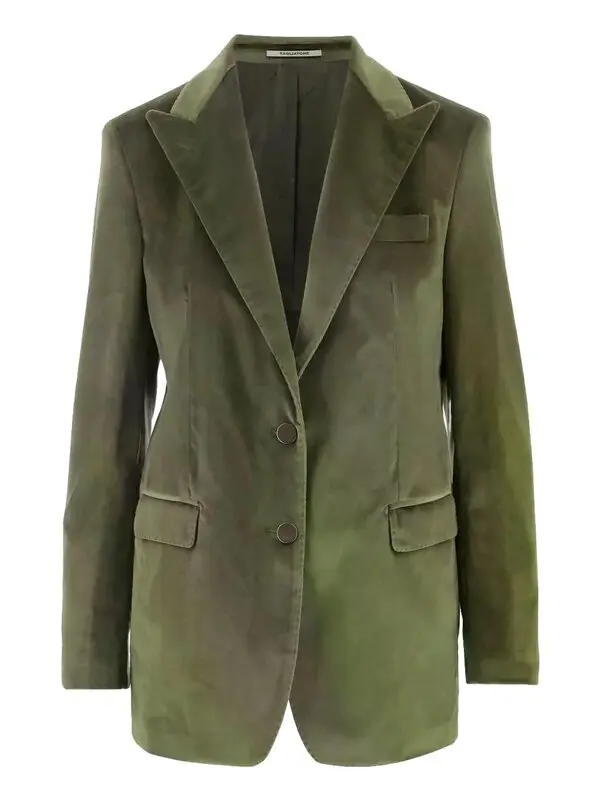 Tagliatore Peak-lapel Single-breasted Blazer - Green