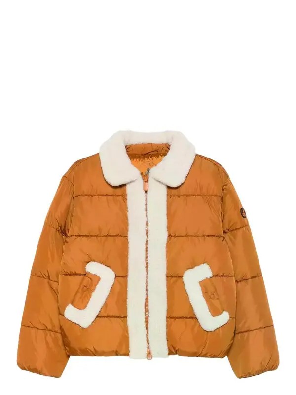 SAVE THE DUCK Faux-shearling Trim Jacket - Orange