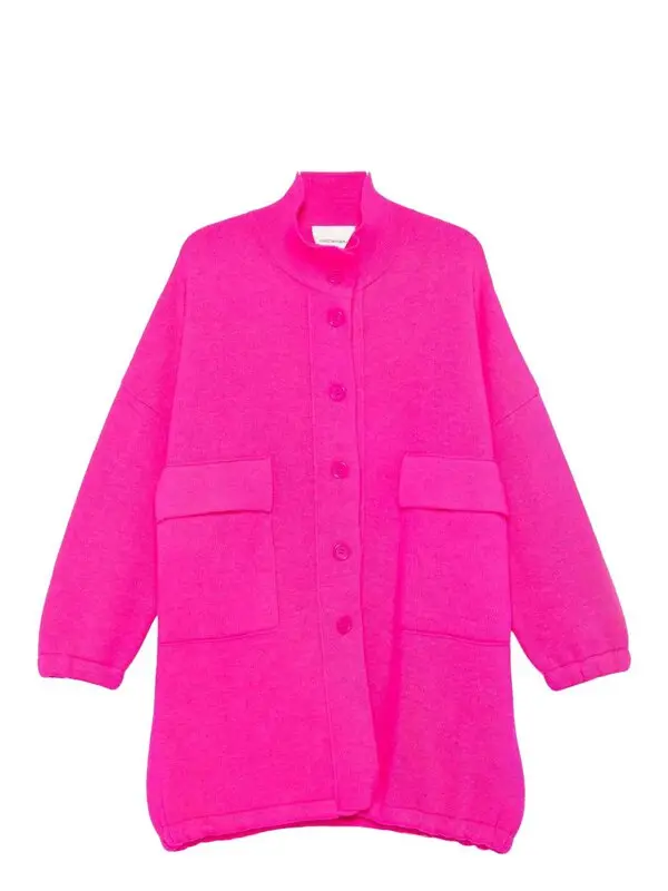 Laboratorio Capri Pocketed Buttoned Single-breasted Coat - Pink